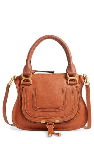 Chloé Chloé Small Marcie Satchel Tan
