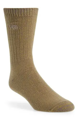 UGG UGG(r) Trey Ribbed Crew Socks Bamboo Green