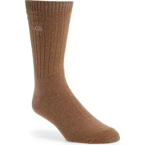 UGG UGG(r) Trey Ribbed Crew Socks Chestnut