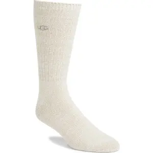 UGG UGG(r) Trey Ribbed Crew Socks White Pepper