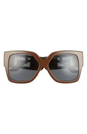 Versace 59mm Rectangle Sunglasses Brn/ Grn/ Dark Grey Rectangle
