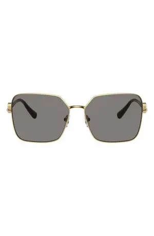 Versace 59mm Rectangle Sunglasses Gold