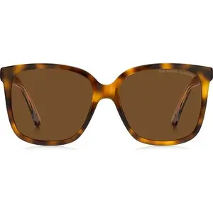 Marc Jacobs Marc Jacobs 56mm Rectangle Sunglasses Havana/brown