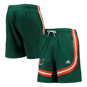 Adidas Miami Hurricanes Swingman Basketball Aeroready Shorts - Green