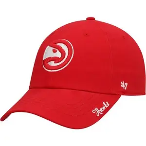 '47 Atlanta Hawks Miata Clean Up Logo Adjustable Hat - Red