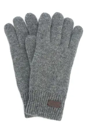 Barbour Carlton Stretch Wool Gloves - Grey
