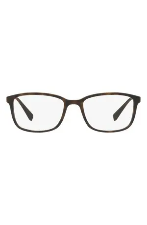 Prada 55mm Rectangular Eyeglasses - Havana