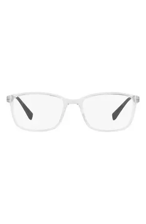 Prada Prada 55mm Rectangular Eyeglasses Transparent