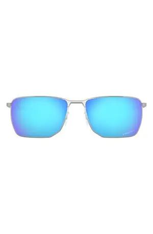 Oakley Ejector 58mm Navigator Sunglasses - Satin Chrome/prizm Sapphire