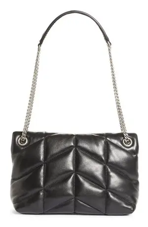 Saint Laurent Small Lou Puffer Bag - 1000 Nero