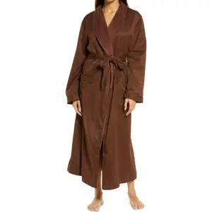 Majestic International Sherbrooke Brushed Microfiber Robe - Chocolate