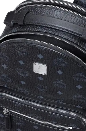 Mcm Stark 32 Visetos Coated Canvas Backpack