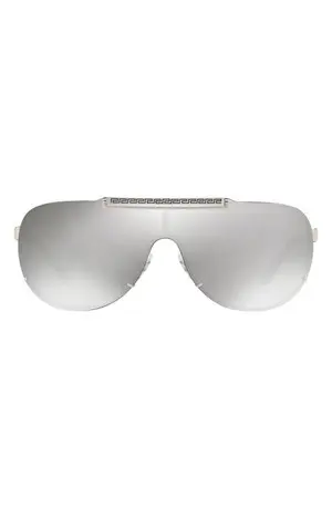 Versace 40mm Shield Sunglasses Silver