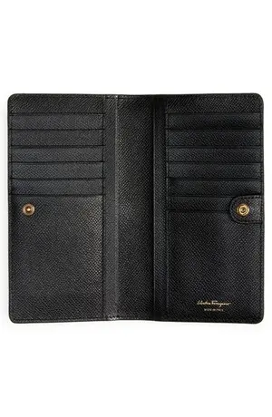 FERRAGAMO Gancini Continental Wallet - Nero