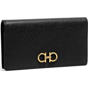 FERRAGAMO Gancini Continental Wallet Nero