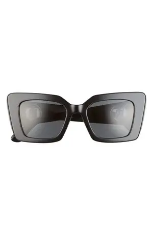 Burberry 51mm Square Frame Sunglasses - Black/ Dark Grey