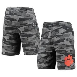 CONCEPTS SPORT Gray Clemson Tigers Camo Backup Terry Jam Lounge Shorts - Charcoal