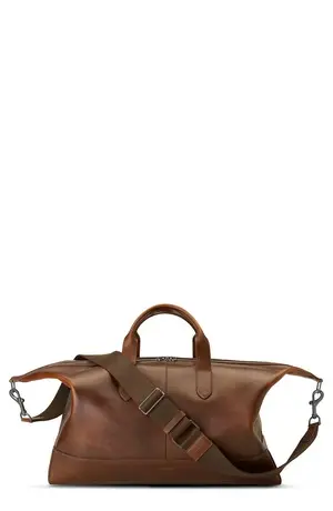 Shinola Shinola Canfield Classic Leather Duffle Bag Medbrown