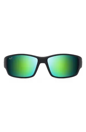 Maui Jim Local Kine 61mm Polarized Sunglasses - Black/green/grey