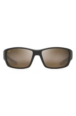 Maui Jim Local Kine 61mm Polarized Sunglasses - Dk Brown/ Tan/ Cream