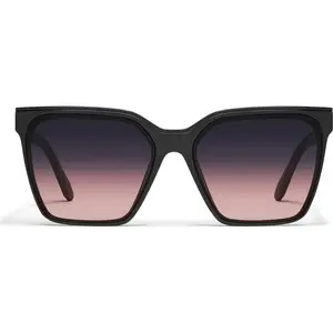 Quay Level Up 60mm Square Sunglasses - Black/black Plum Pink