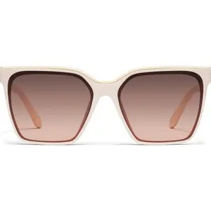Quay QUAY Level Up 60mm Square Sunglasses Champagne/brown Fawn