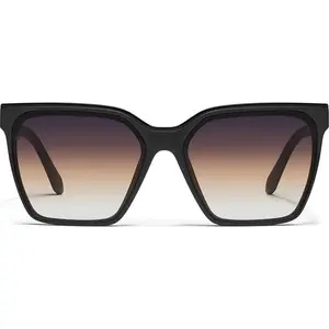 Quay QUAY Level Up 60mm Square Sunglasses Matte Black/ Dusk Poppy