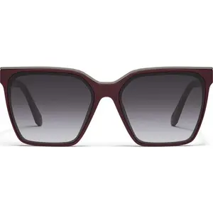 Quay QUAY Level Up 60mm Square Sunglasses Pinot/smoke