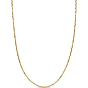 David Yurman 18k Box Chain Necklace - Yellow Gold