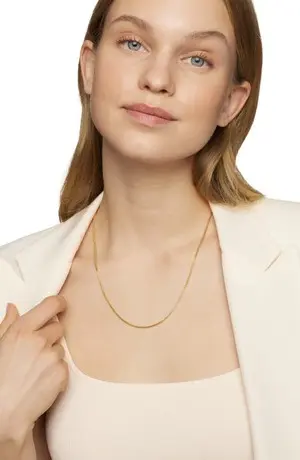 David Yurman 18k Box Chain Necklace - Yellow Gold