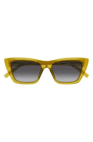 Saint Laurent Saint Laurent 53mm Cat Eye Sunglasses Yellow