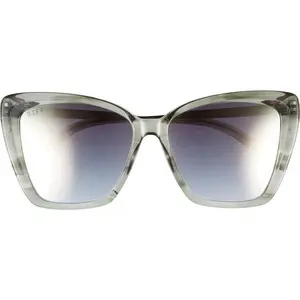 DIFF Becky Ii Cat Eye Sunglasses - Cool Matcha Mirror