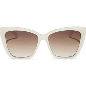 DIFF Becky Ii Cat Eye Sunglasses - Opaline / Brown Gradient