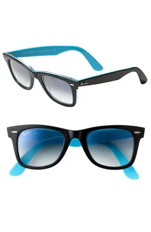 Ray-ban Ray-Ban 50mm Wayfarer Sunglasses Black/ Blue