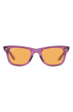 Ray-ban Ray-Ban 50mm Wayfarer Sunglasses Transparent Violet/ Orange