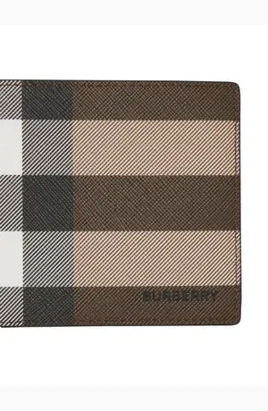 Burberry Check E-canvas International Bifold Wallet