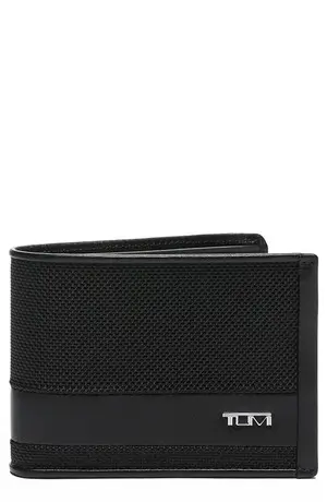 Tumi Alpha Double Billfold Nylon Wallet - Black