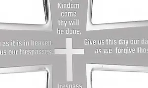 BROOK & YORK Lord's Prayer Cross Pendant Necklace