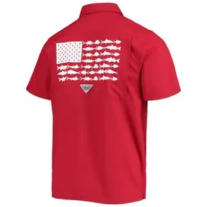 Columbia Pfg Oklahoma Sooners Slack Tide Camp Button-up Shirt