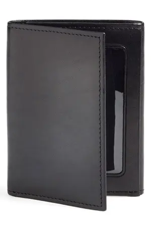 Bosca Old Leather Double Id Trifold Wallet - Black