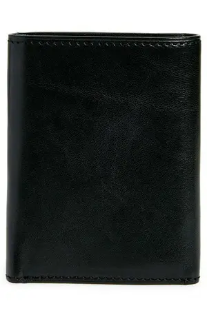 Bosca Old Leather Double Id Trifold Wallet - Black