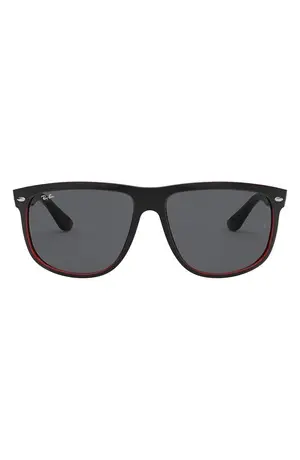 Ray-ban Boyfriend 60mm Flat Top Sunglasses Black