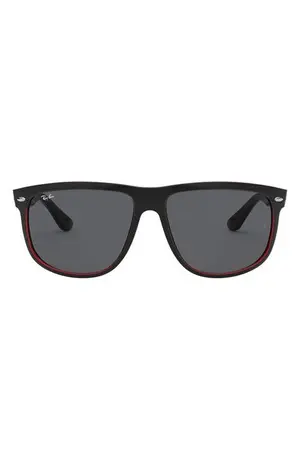Ray-ban Boyfriend 60mm Flat Top Sunglasses Black