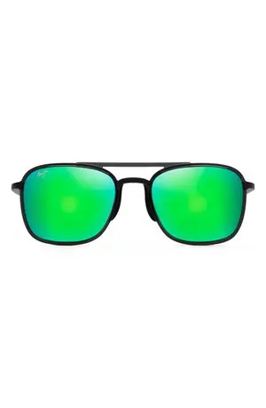 Maui Jim Keokea Aviator Sunglasses - Translucent Grey/mauigreen