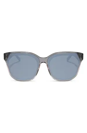 DIFF Gia Square Sunglasses Black Smoke To Vintage Crystal