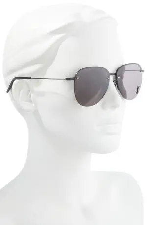 Saint Laurent 61mm Aviator Sunglasses