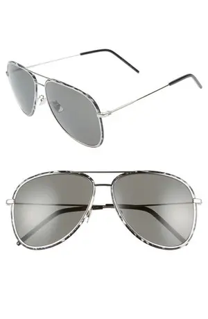 Saint Laurent 61mm Aviator Sunglasses