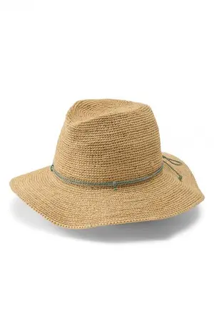 Helen Kaminski Helen Kaminski Desmonda Raffia Fedora Natural/seaglass