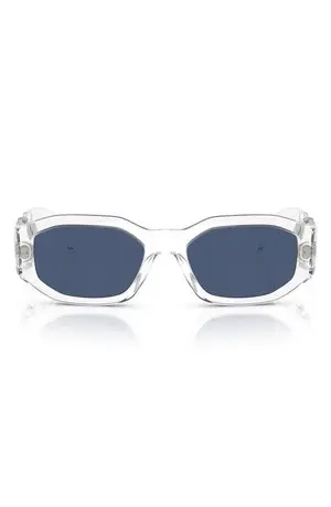 Versace 53mm Round Sunglasses - Crystal