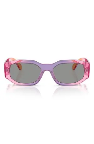 Versace 53mm Round Sunglasses - Gradient Pink/ Violet/ Grey